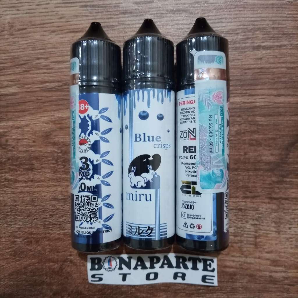 Jual Liquid Miru Blue Crisps 3MG 60ML by Jozojo Brewery Cukai 2023 ...