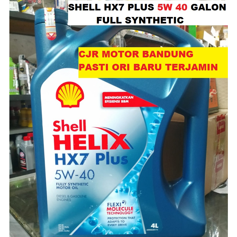 Jual Oli Shell Helix HX7 PLUS API SN Plus 5w 40 1 galon oli mobil ...