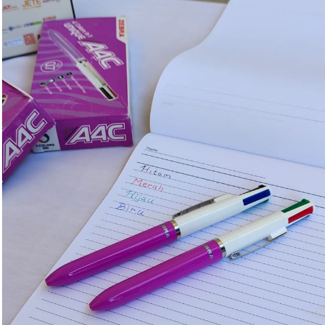 Jual Pulpen A4C Zebra 4 Warna dalam 1 Bolpoin (Body Ungu, Pink ...