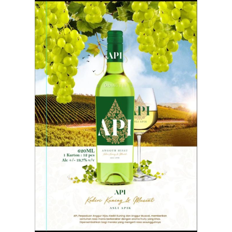 Jual Anggur Hijau API Orang Tua 620ml | Shopee Indonesia
