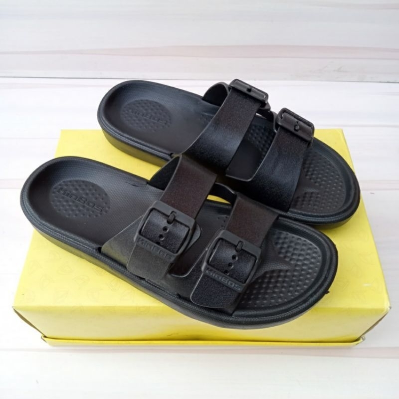 Jual sandal pria selop gesper dua Kinbos k9110-1Hbsm sandal pria ...