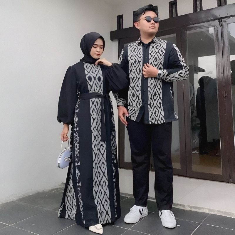 Jual Baju Batik Couple Pasangan - Gamis Batik Tenun Songket | Shopee ...