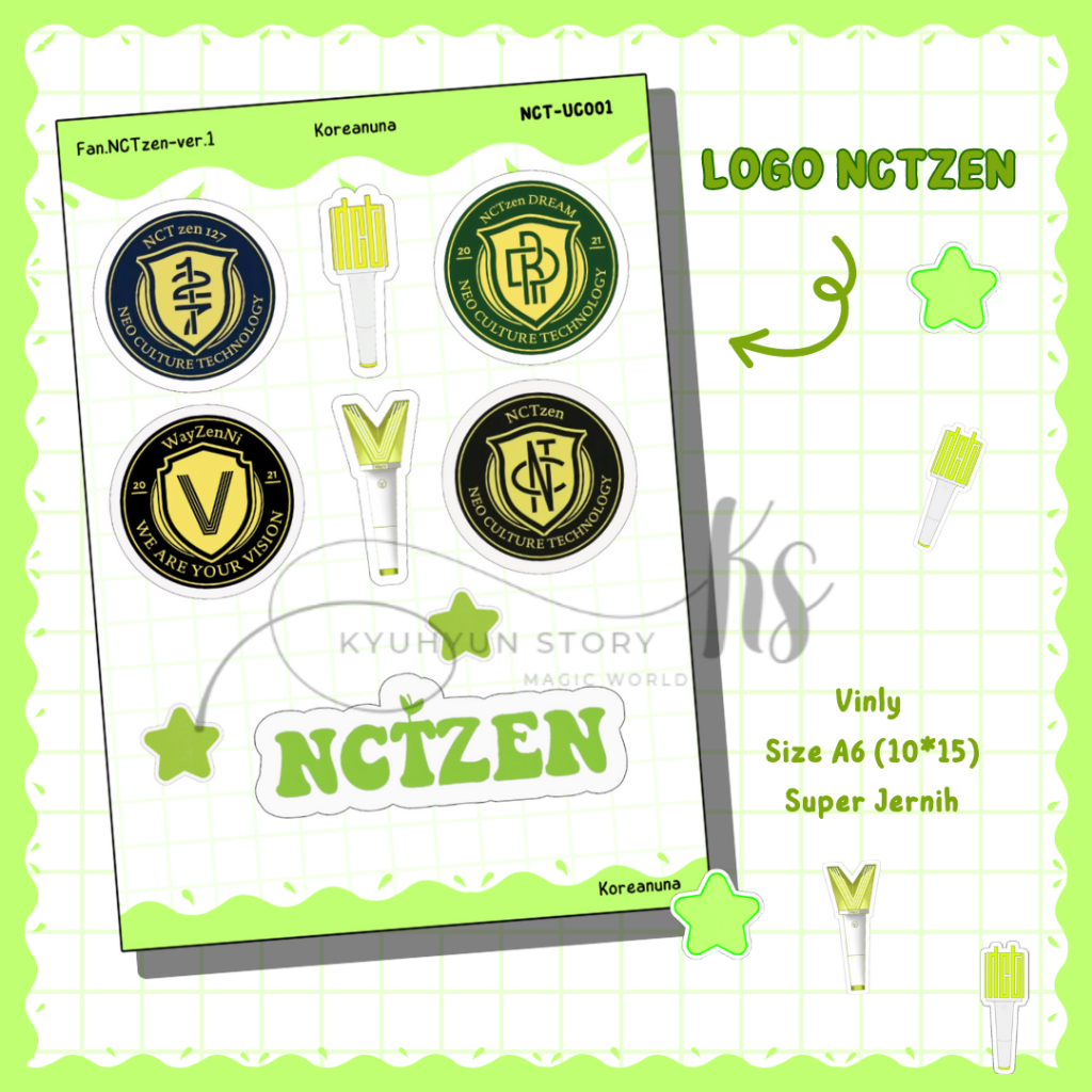 Jual Sticker Kpop Logo Nct Dream WayV NctZen WayZeni Sijunie Stiker Vinly Deco Aesthetic Jurnal ...