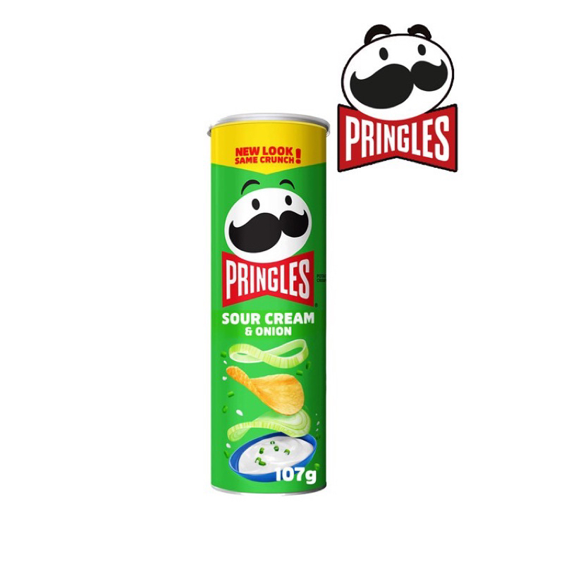 Jual Pringles Sour Cream & Union 107 gr - Pringles Hijau 107 gr ...
