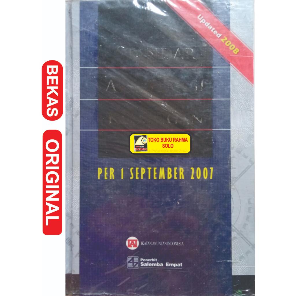 Jual SAK Standar Akuntansi Keuangan Per 1 September 2007 Ikatan ...
