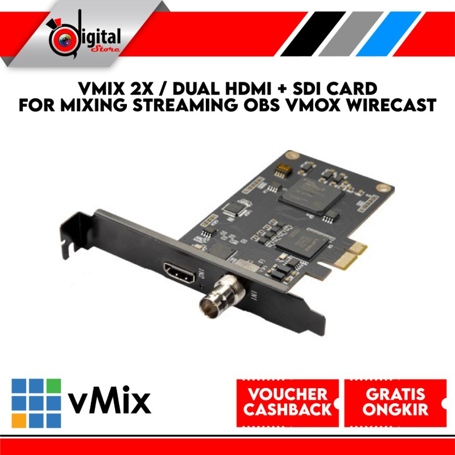 Jual VMIX 2X / Dual HDMI + SDI Card for Mixing Streaming OBS VMOX Wirecast | Shopee Indonesia