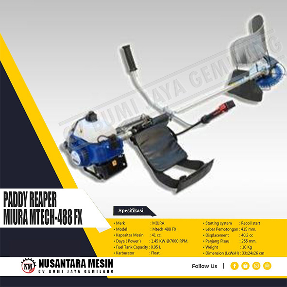 Jual MESIN PANEN PADI / PADDY REAPER MIURA MTECH 488 FX | Shopee Indonesia