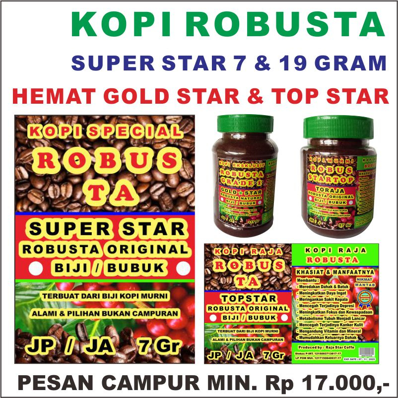 Jual KOPI ROBUSTA SUPER STAR HEMAT KOPI SPECIAL ROBUSTA ORIGINAL ...
