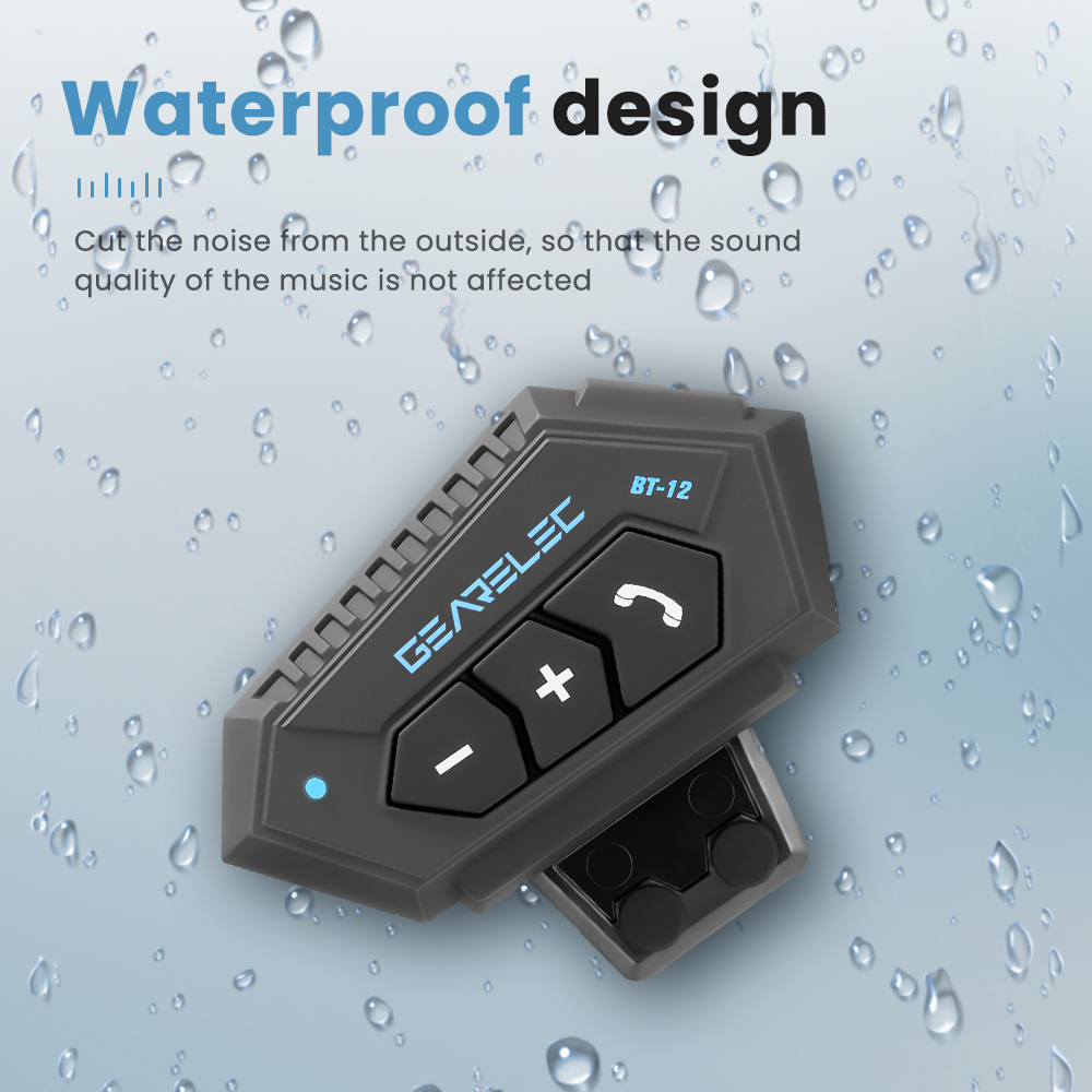 Jual GEARELEC BT12 2000mAh Baterai dengan Built-in Kompas Sepeda Motor Helm Earphone Teknologi ...