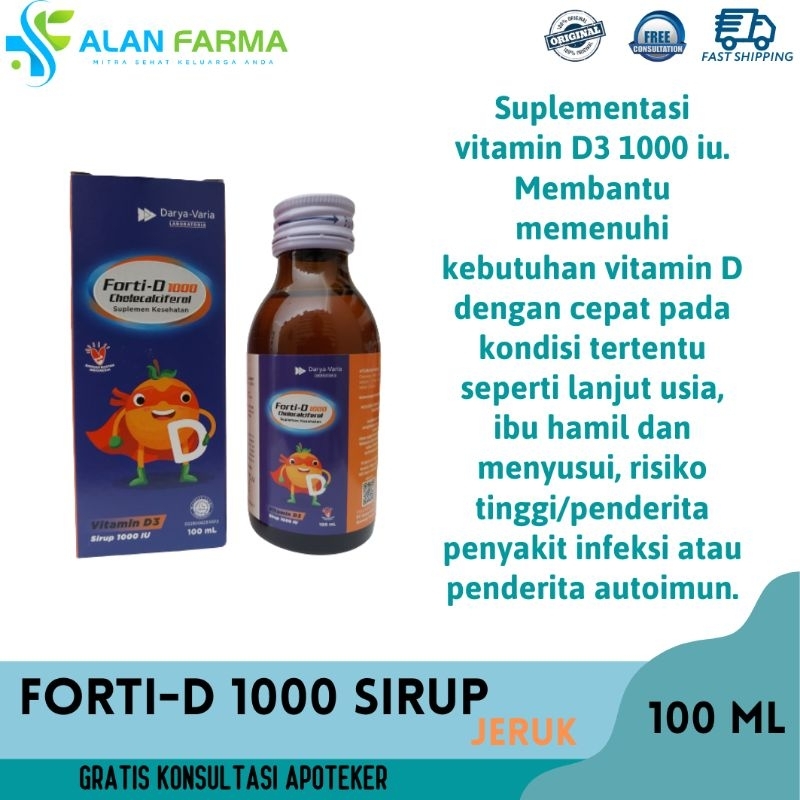 Jual Forti-D 1000 iu Sirup | Forti D 1000 sirup | Vitamin D3 1000 iu ...