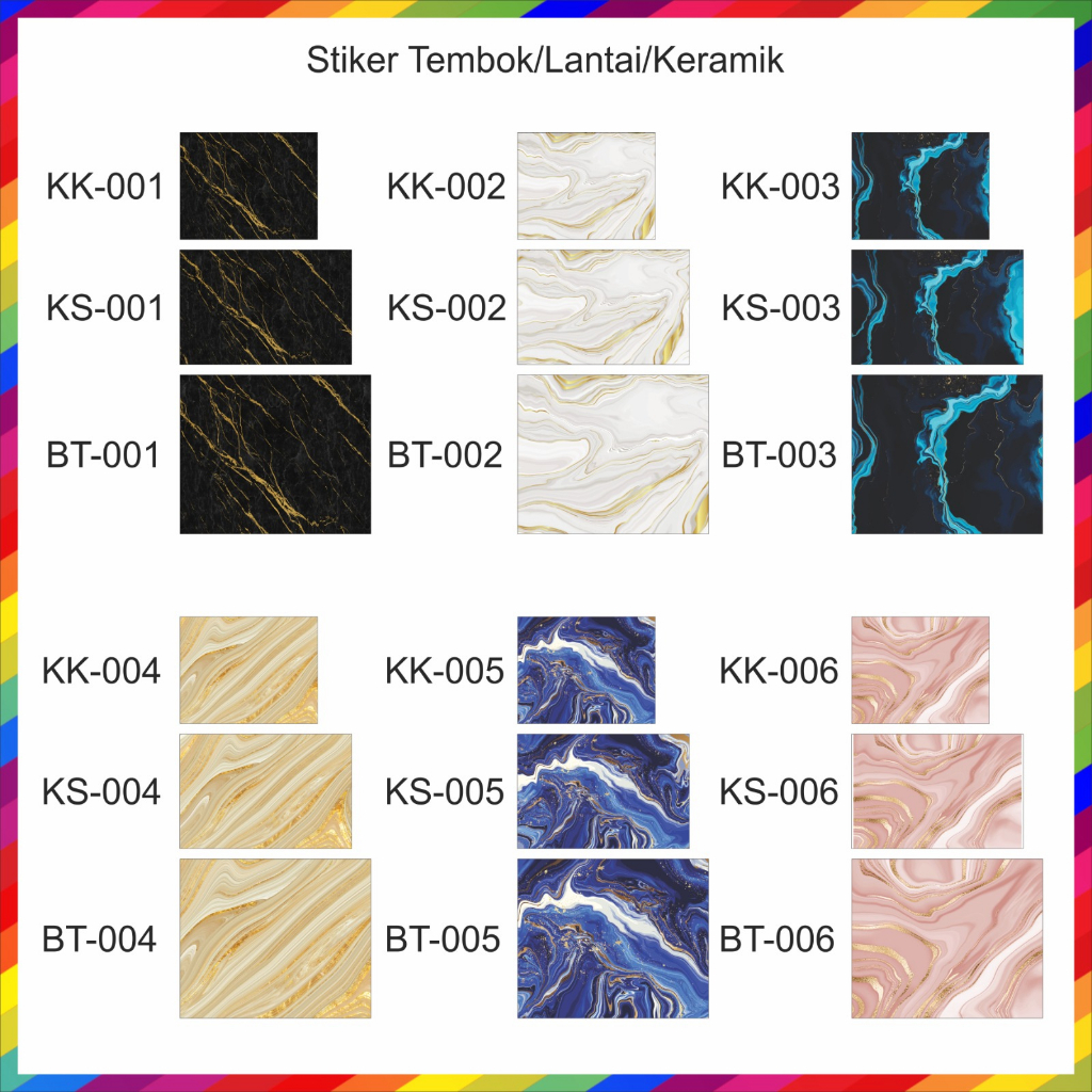 Jual Stiker DINDING Keramik LANTAI Tembok DAPUR Tangga Motif Marmer ...
