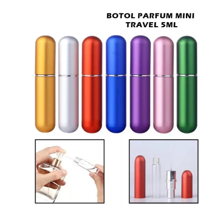 Jual Botol Parfum portable Refill 5ml Travel Spray isi Ulang | Shopee ...
