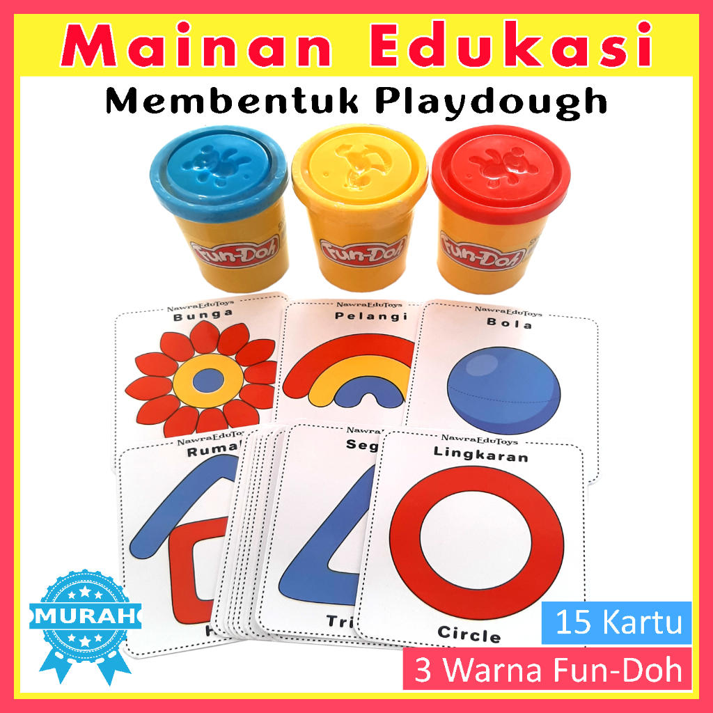 Jual Mainan Edukasi MEMBENTUK PLAYDOUGH, malam mainan, plastisin, fun ...