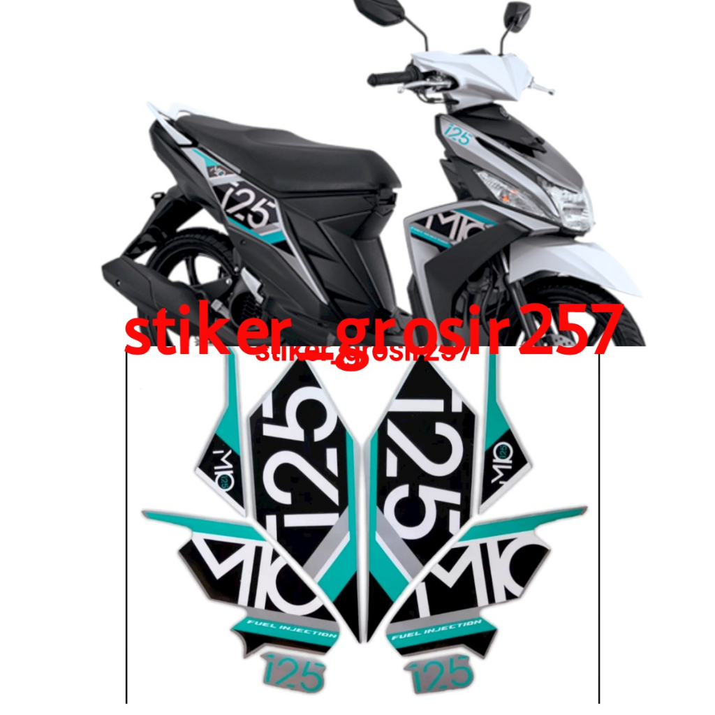 Jual STIKER STRIPING & LIS BODY MOTOR MIO M3 125 2016 2017 WARNA SILVER ...