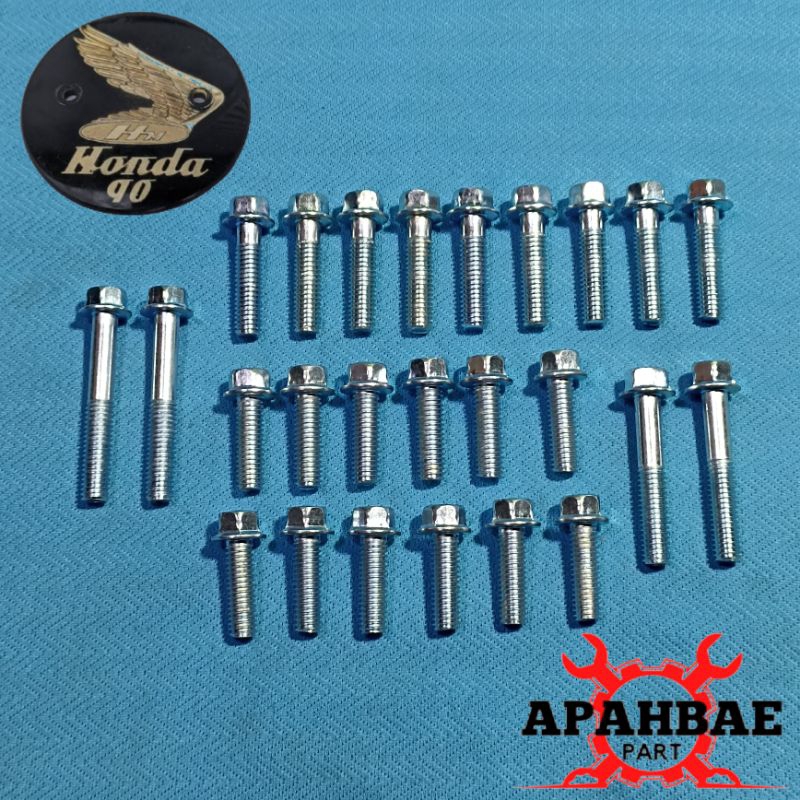 Jual 1 Set Baut Blok Bak Kanan Kiri Kopling Magnet Honda 90 S90 S90z | Shopee Indonesia