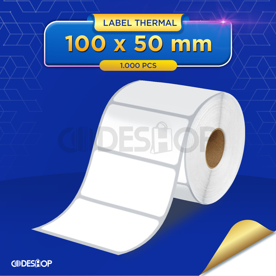 Jual Codeshop Stiker Label Barcode 100x50 mm Thermal 1 Line isi 1000 Pcs | Shopee Indonesia