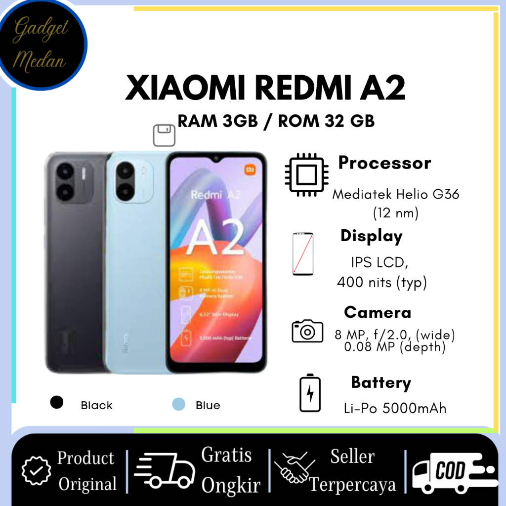 Jual HP XIAOMI REDMI A2 3/32 3/64 Garansi Resmi Xiaomi Indonesia ...