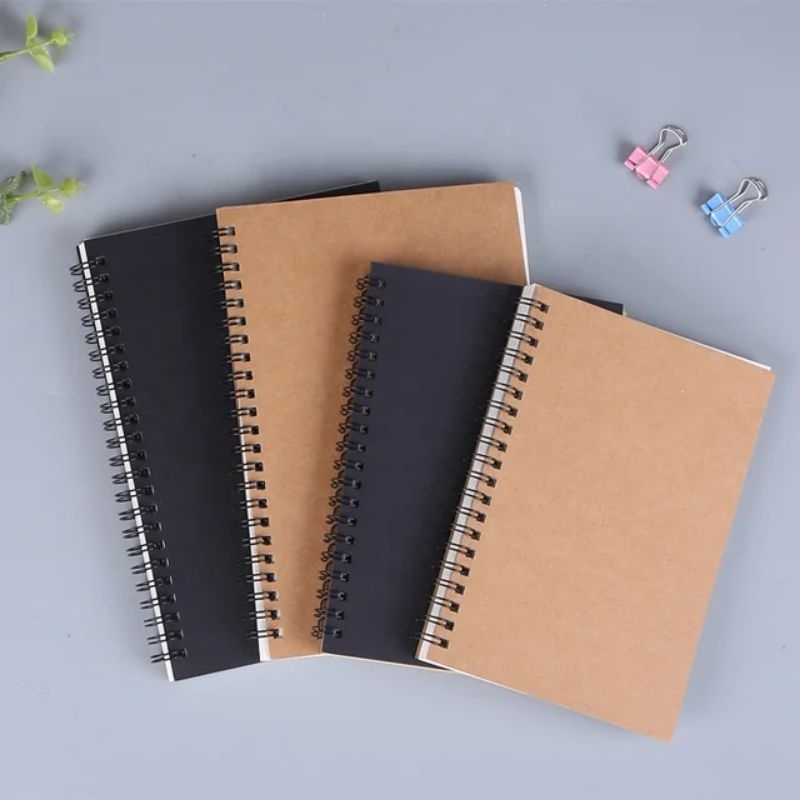 Jual Buku Tulis Catatan Bergaris Notebook A5 Murah coklat dan hitam A5 ...