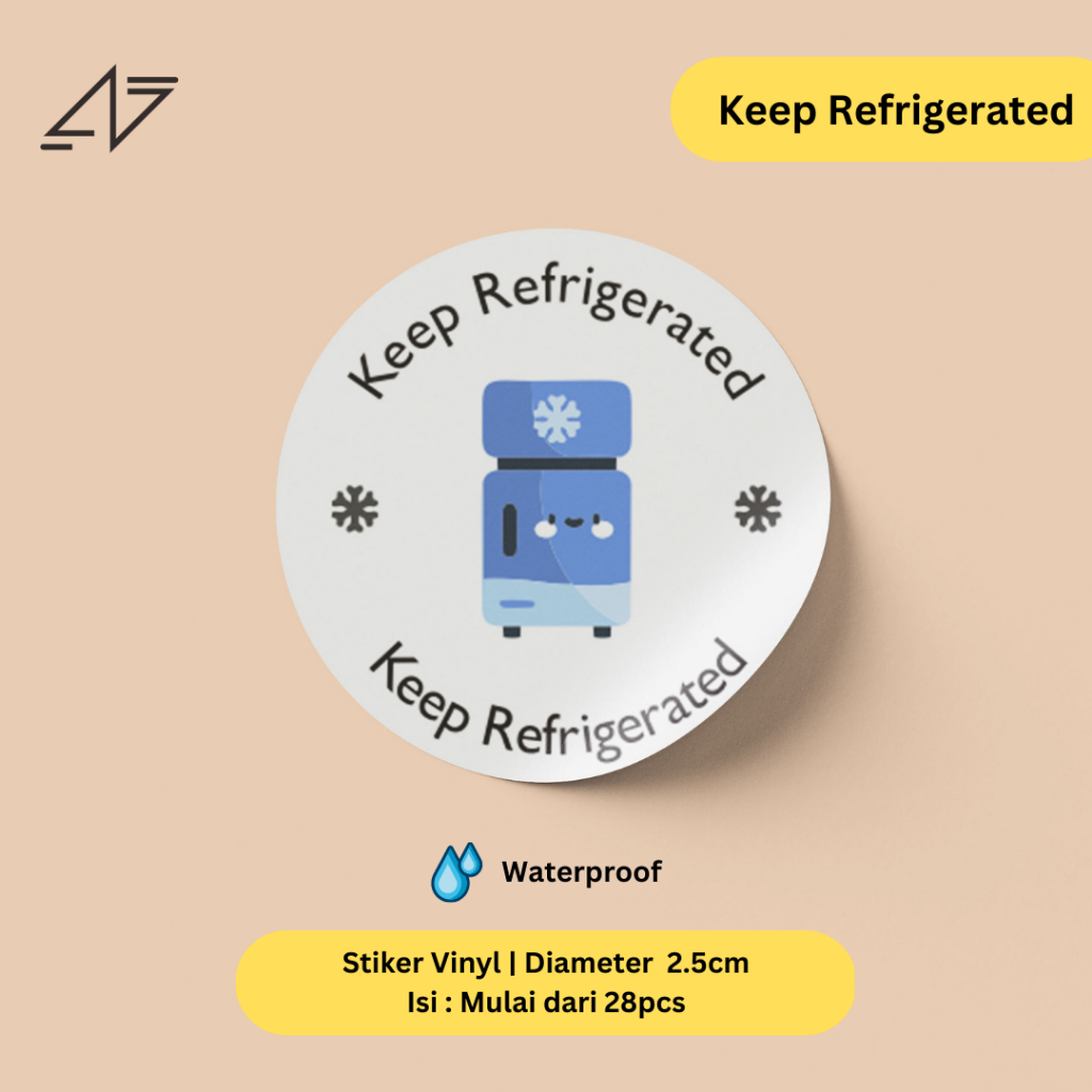 Jual Stiker Label Keep Refrigerated Tetap Dalam Kulkas Sticker Bahan ...