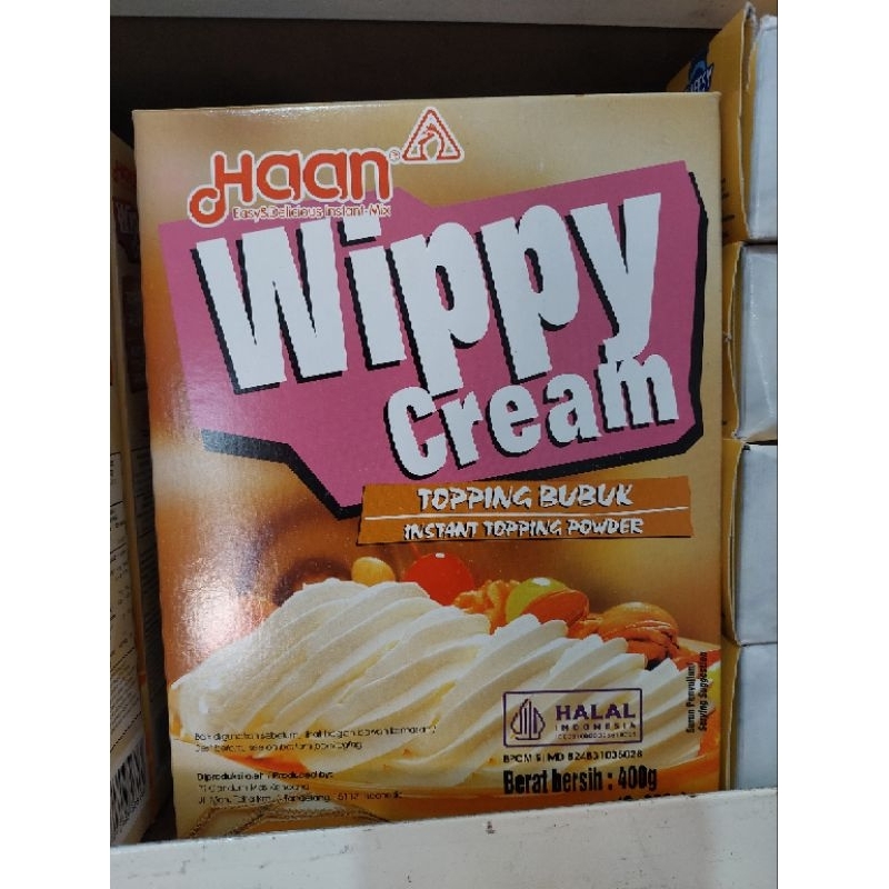 Jual Haan Wippy Whippy Whipped Whip Whipping Cream Topping Bubuk 400gr ...