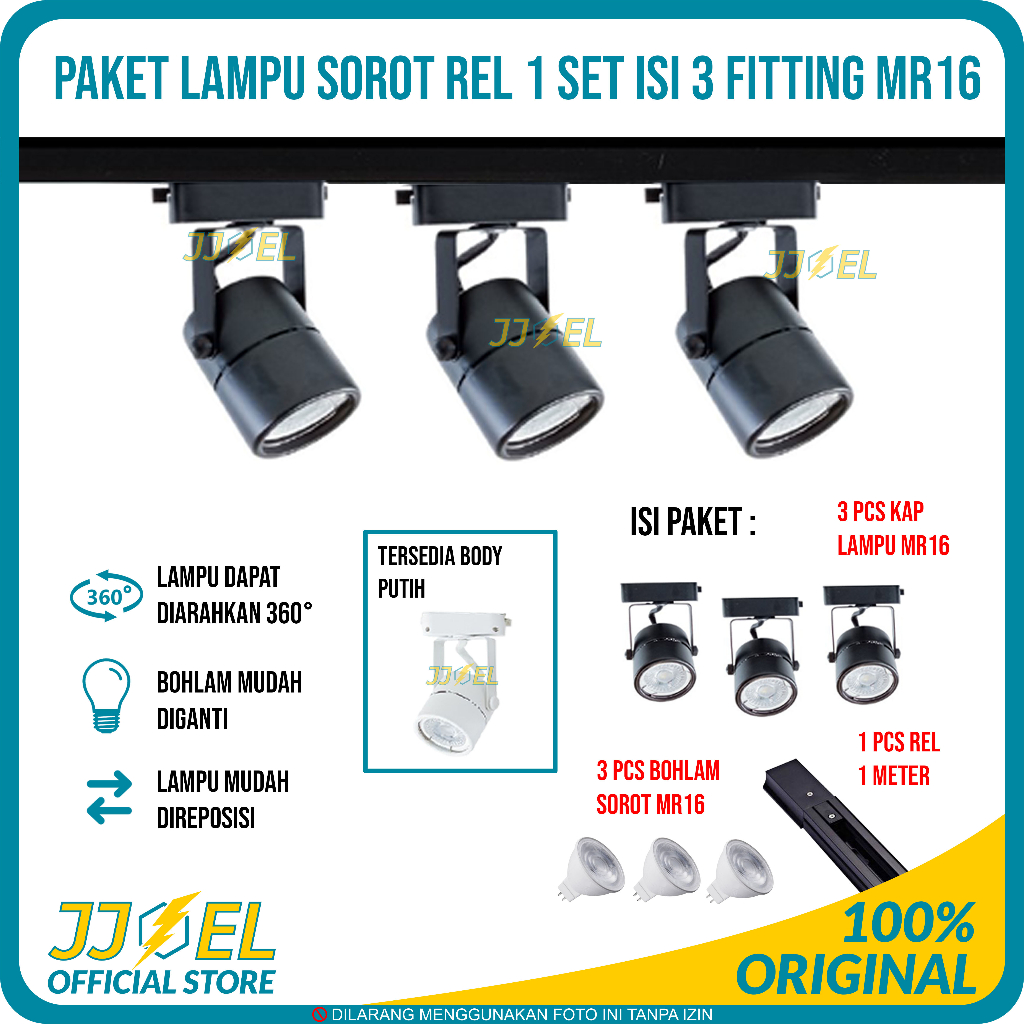 Jual 3 Set Lampu Sorot Rel Spotlight Track Light - Lampu Dekorasi Rumah ...