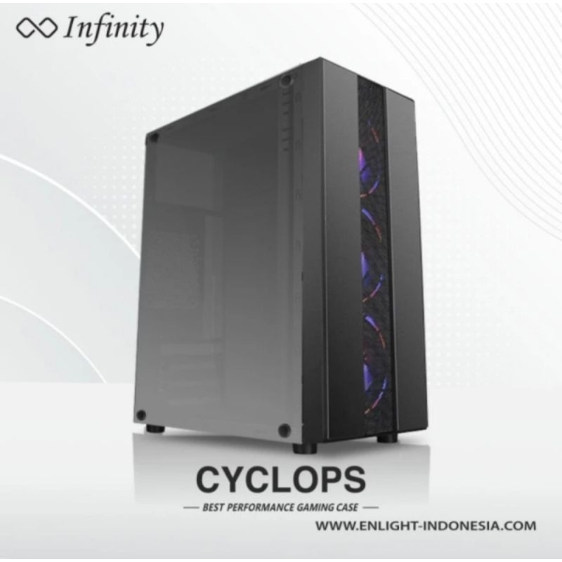 Jual Casing PC Gaming Infinity Cylops + 3 Fan RGB Micro Atx | Shopee ...