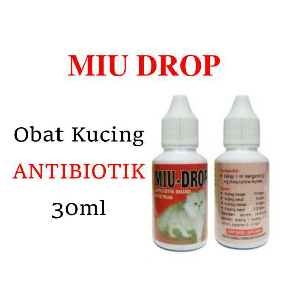 Jual Miu Drop Obat Antibiotik Antibacteri Untuk Kucing 30ml | Shopee ...