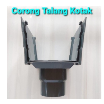 Jual Corong talang air pvc kotak 8" inch abu Lubang Pembuangan Air ...