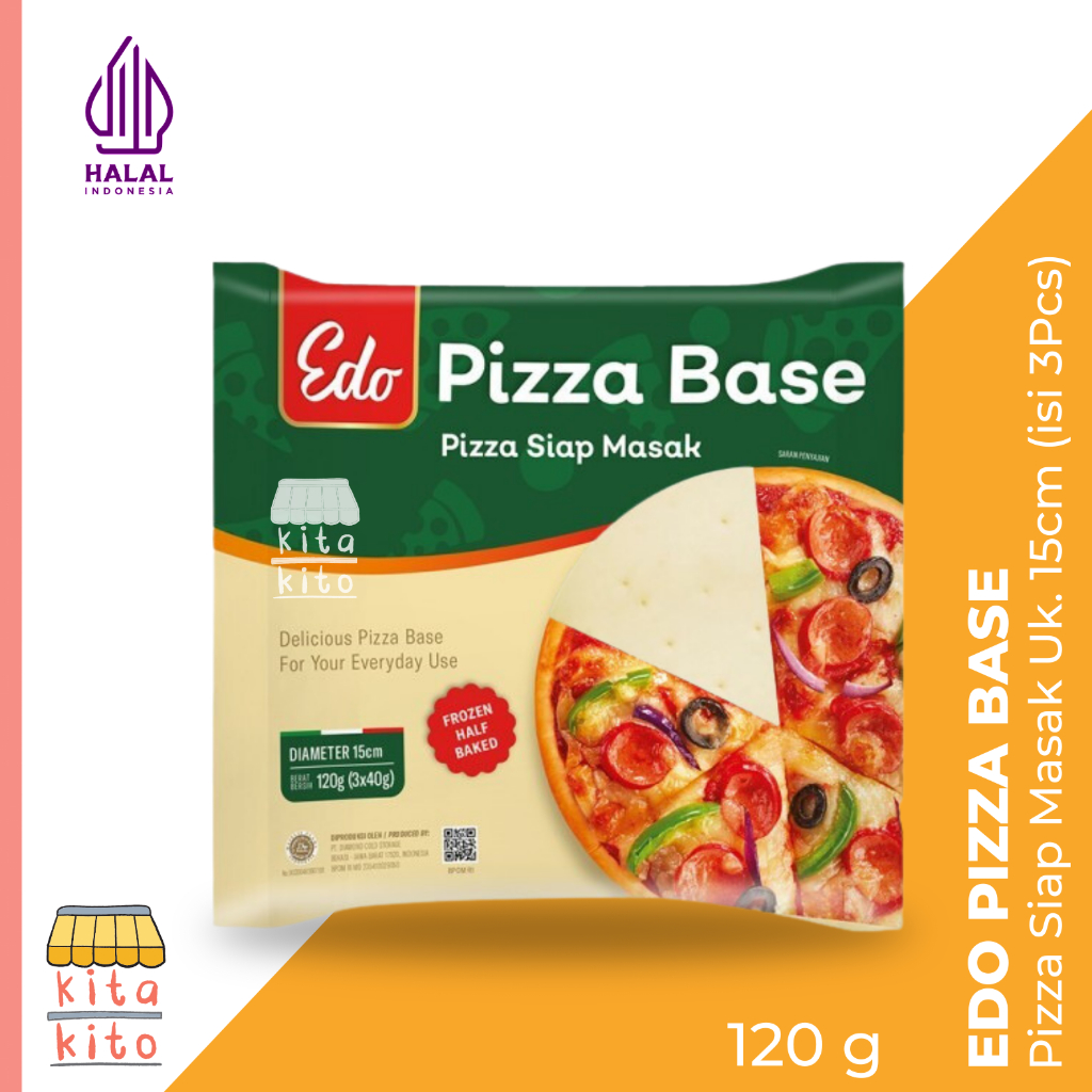 Jual Pizza Base Edo | Adonan Pizza | Pizza Dough Halal 120 gram ...