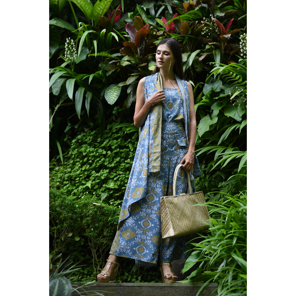 Jual Cap Bali New Vest Batik Bulan Grey | Shopee Indonesia