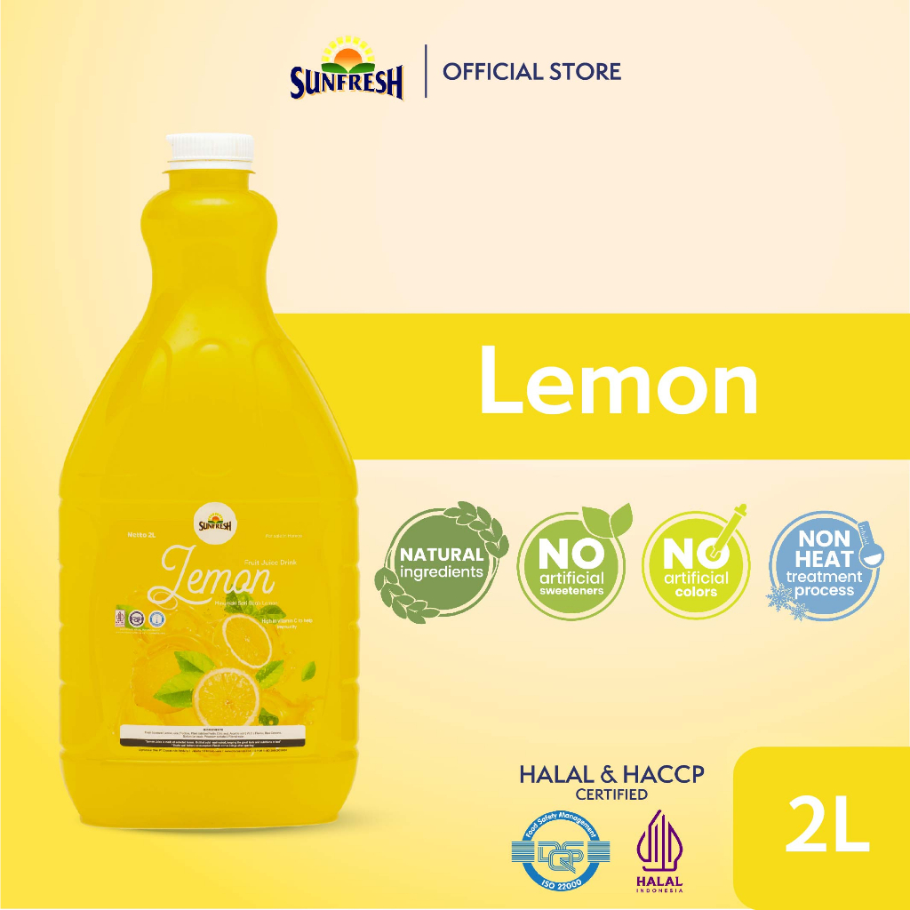 Jual Sunfresh Daily Lemon Juice 2 Liter Mengandung Vitamin C, A & B6 ...