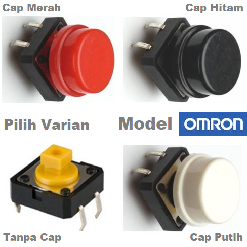 Jual Push Button B3F 4055 +Cap Tactile Tact Switch Saklar Tekan OEM ...