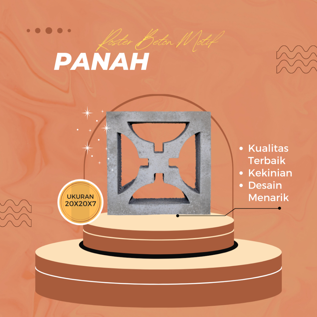 Jual Roster Beton Minimalis Atau Loster Beton Motif Panah | Shopee ...