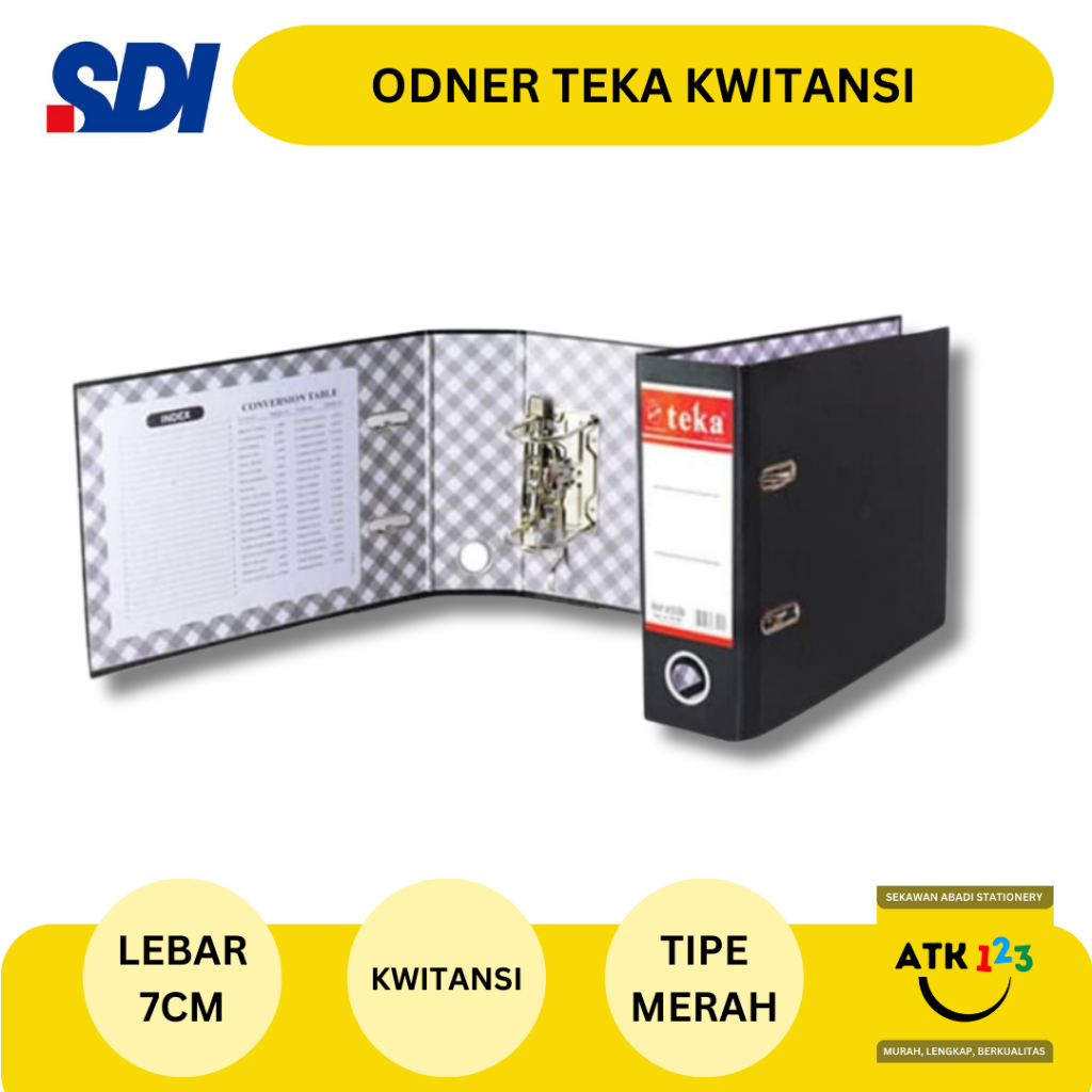 Jual Odner / Ordner / Otner / Orgenizer Merk Teka Kwitansi Merah Lebar 7cm | Shopee Indonesia