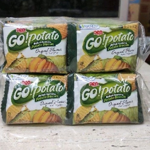 Jual Go Potato Biskuit Kentang Potato Biskuit Jajanan Ringan 1Pak isi ...