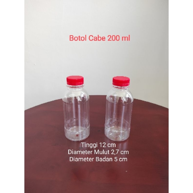 Jual Botol Plastik PET Cabe 200 ml | Shopee Indonesia