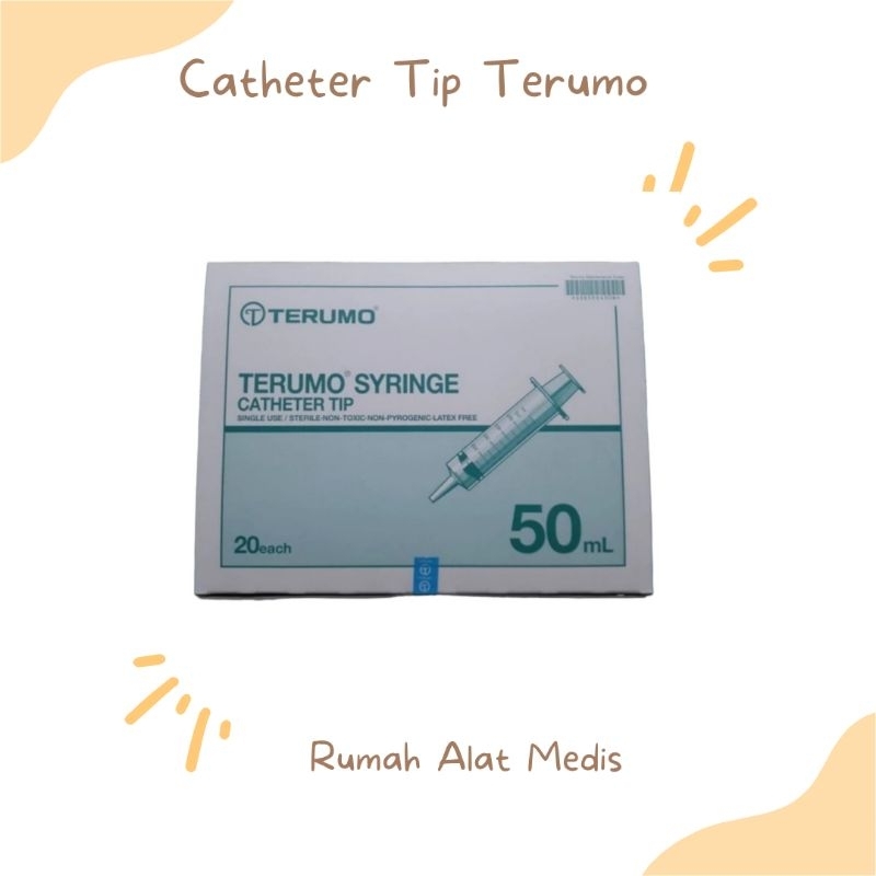 Jual Catheter Tip Terumo 50ml Per Box / Syringe Terumo 50cc / Spuit 50 ...