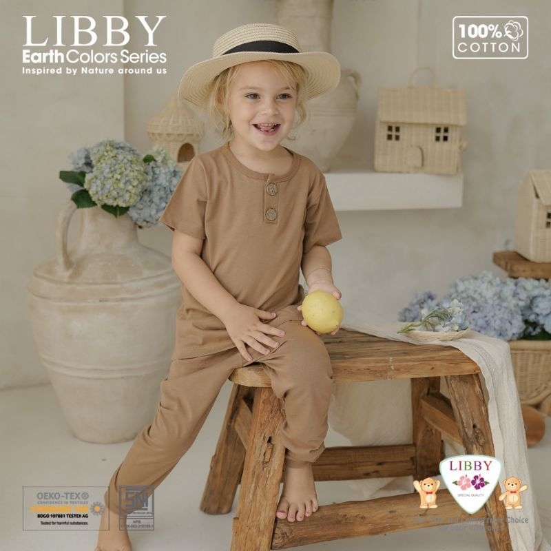 Jual Libby earth tone series fave set libby lengan pendek celana panjang setelan anak libby 1 ...