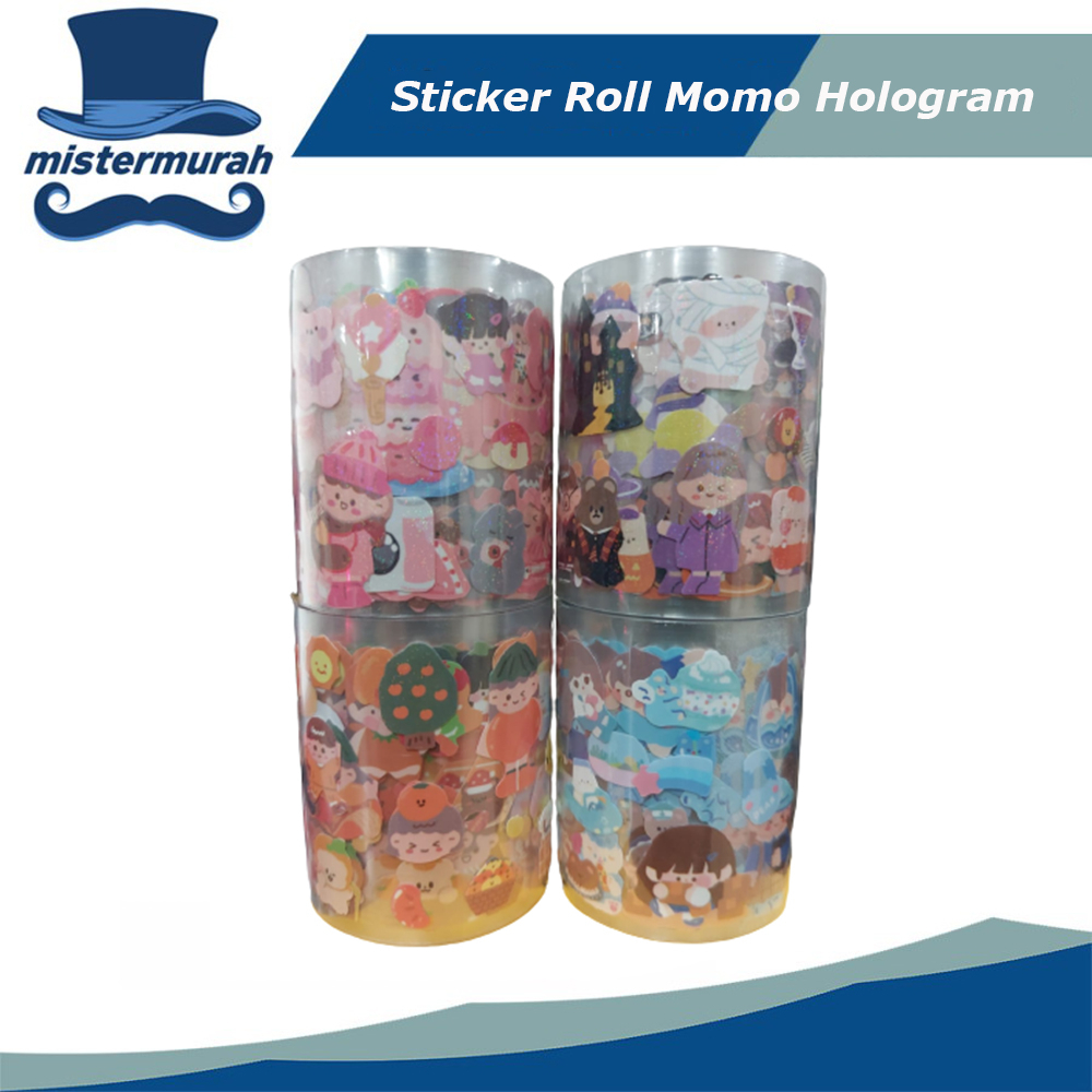 Jual BUY 1 GET 1 FREE Sticker Roll Momo Hologram 5cm x 3m Sticker Lucu Momo Kartun Korea Anti ...