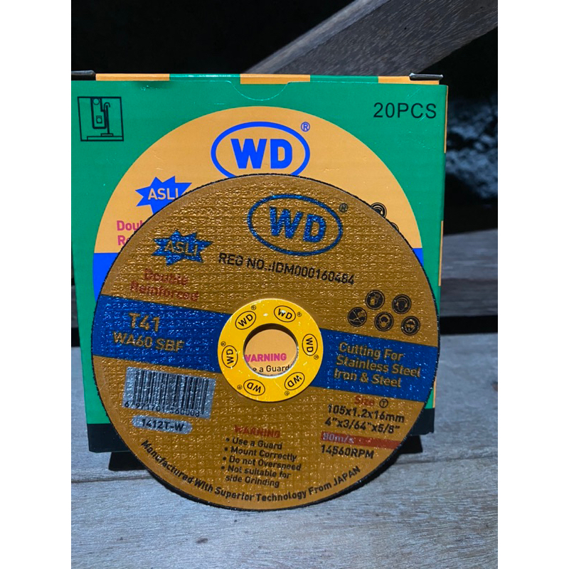 Jual Batu Gurinda Potong WD 4 inch / Mata Cutting Wheel WD 4" X 1,2 MM ...