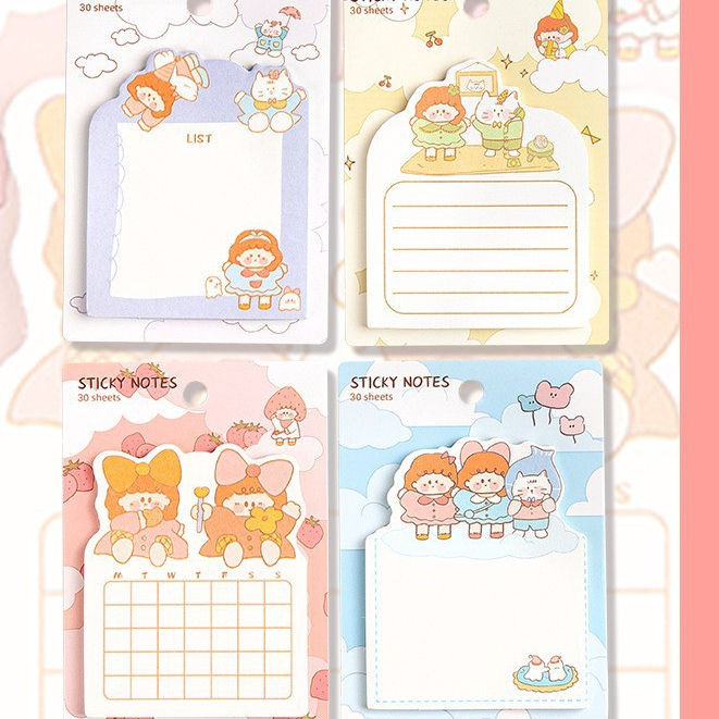 Jual HM33 Sticky Notes Penanda Buku Sticky Note Motif Kartun Lucu ...