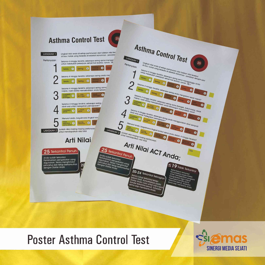 Jual Poster Kesehatan | Poster ACT | Poster Asthma Control Test ...