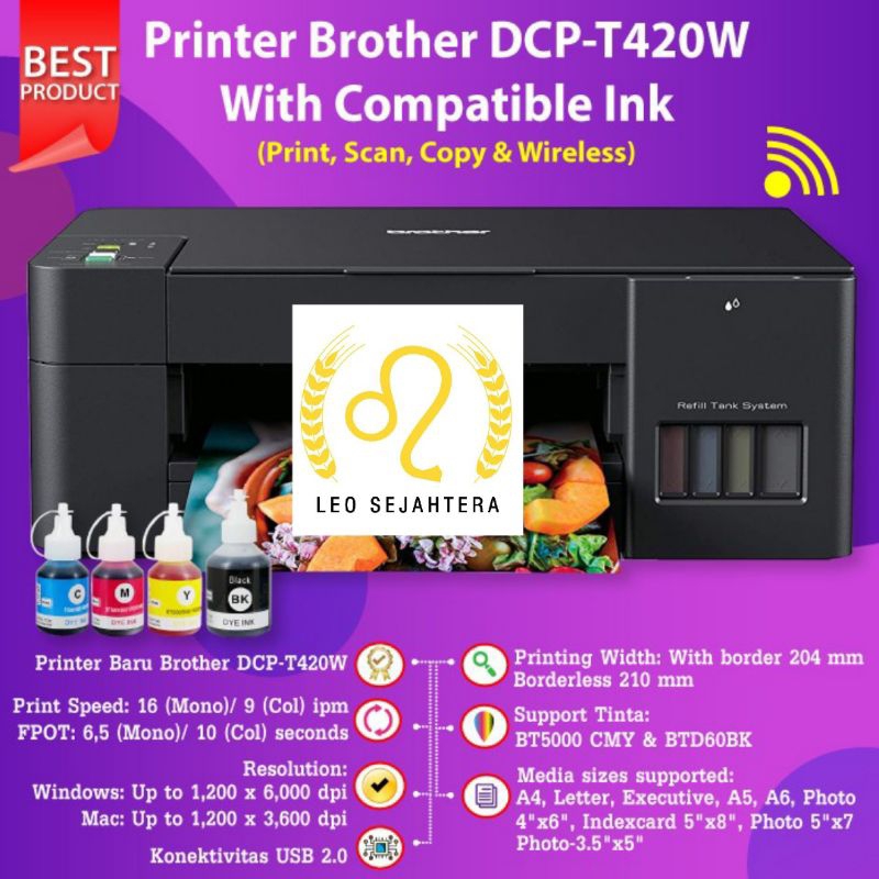 Jual Printer Brother DCP T420w print scan copy bisa wifi langsung print ... Jual Printer Brother DCP T420w print scan copy bisa wifi langsung print ...