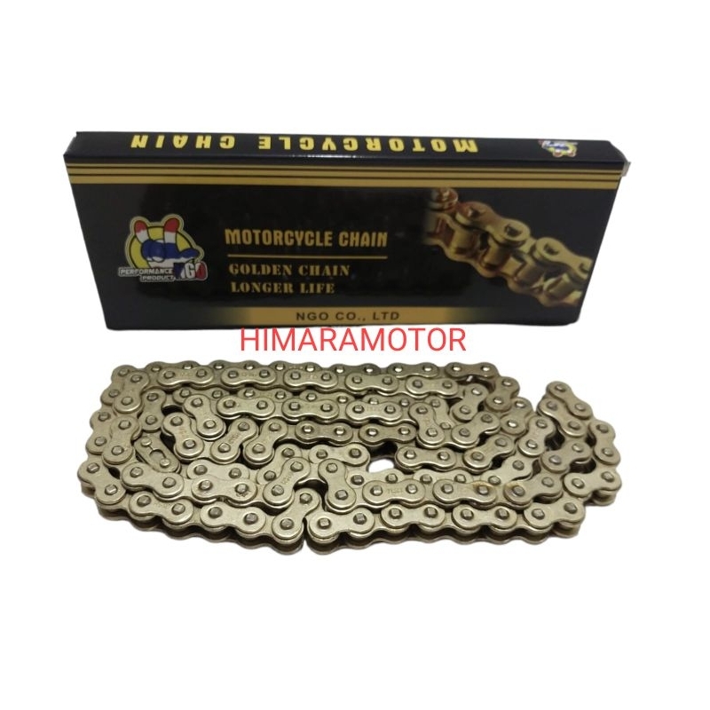 Jual RANTAI GEAR 415 130L GOLD UNTUK SEMUA MOTOR MODEL RANTAI SSS NGO | Shopee Indonesia