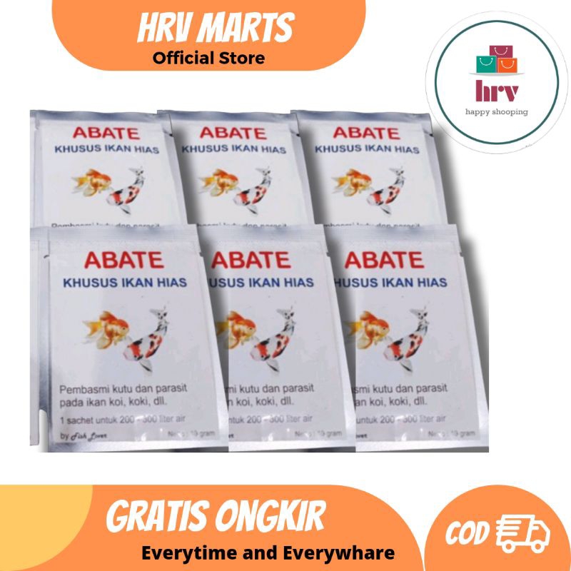 Jual Obat Kutu Parasit Ikan Hias Koki Koi Abate 5 gram | Shopee Indonesia
