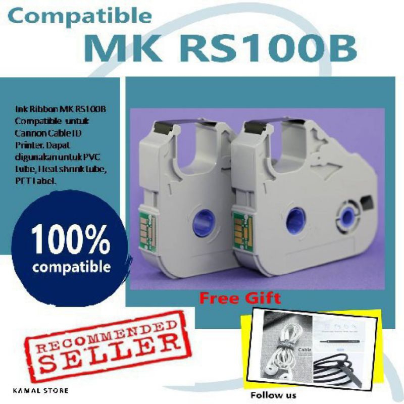 Jual Ink Ribbon Canon MK-RS100B 3604B001 compatible Canon Cable ID ...