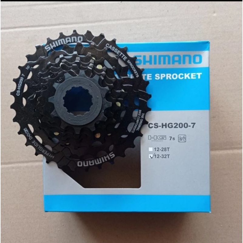 Jual sprocket freewheel shimano original 7sp 7speed 7 speed CS HG200 12 ...