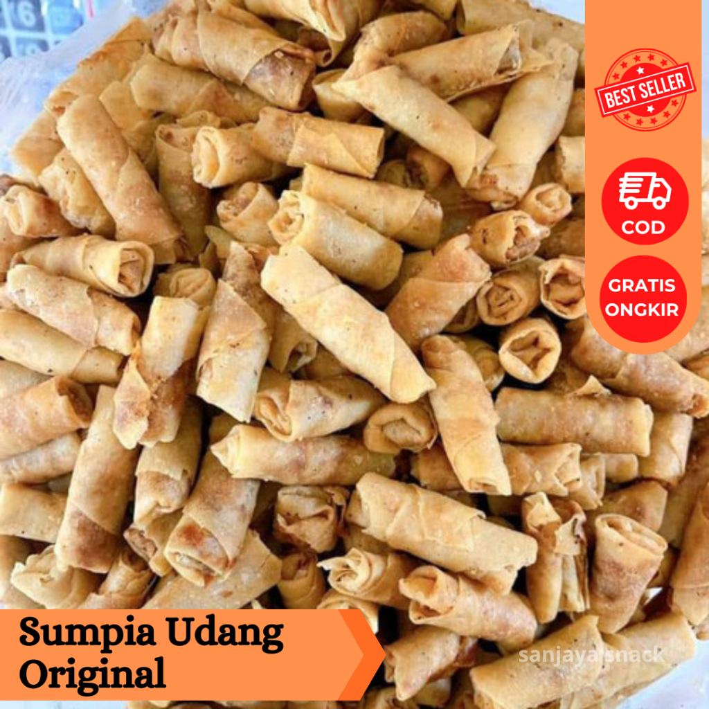 Jual SUMPIA RASA UDANG / SUMPIA KERING ISI ABON UDANG 1KG | Shopee ...