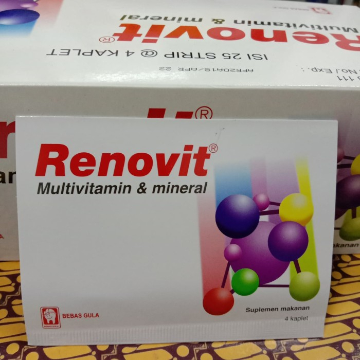 Jual Renovit Multivitamin dan Mineral isi 4 Tablet | Shopee Indonesia