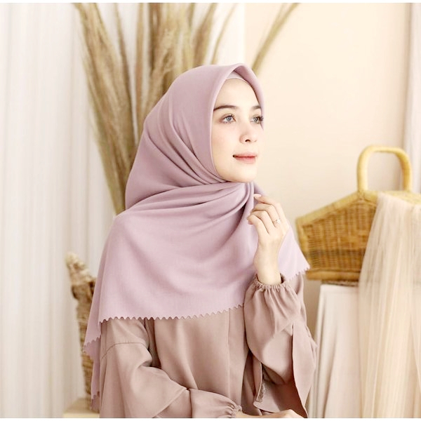 Jual Laser Cut Hijab Segiempat VOAL PREMIUM Marvel | Shopee Indonesia
